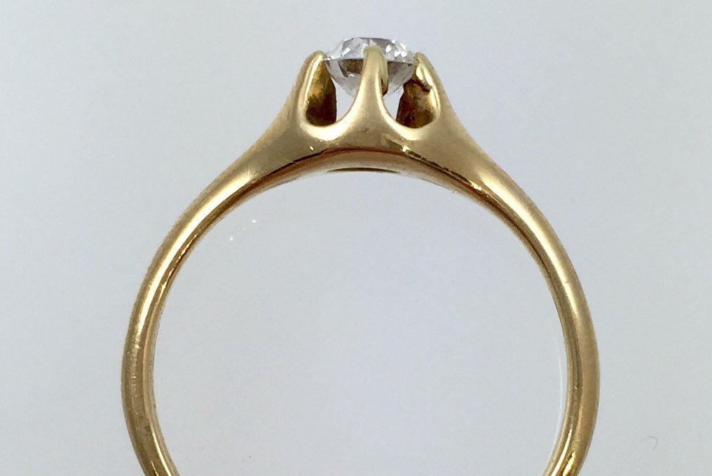 Antique Victorian Diamond Engagement Ring - Circa 1800s