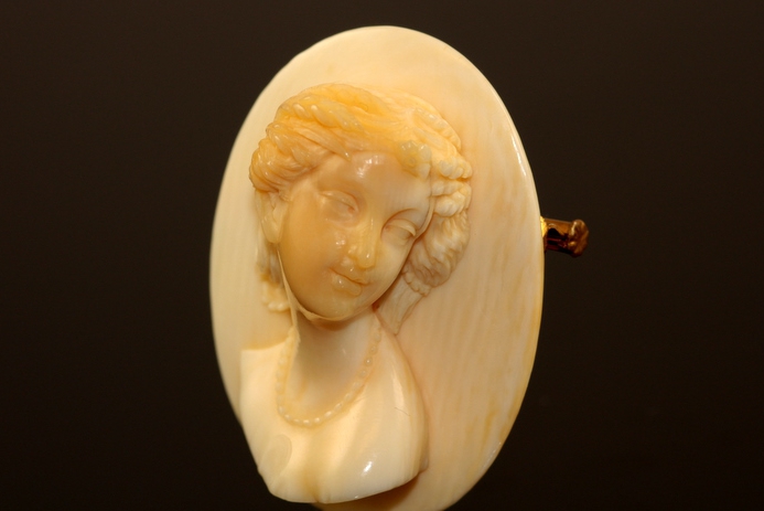 Rare Antique French Ivory Cameo